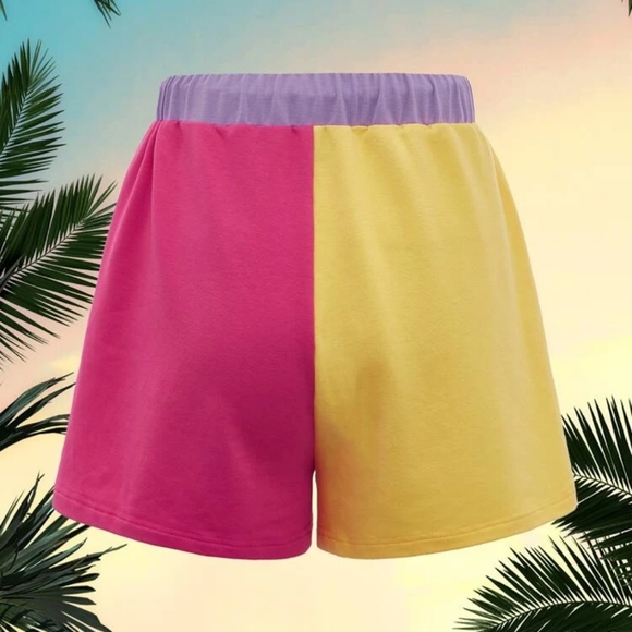 SHEIN | Shorts | Colorblock Knit Shorts | Poshmark